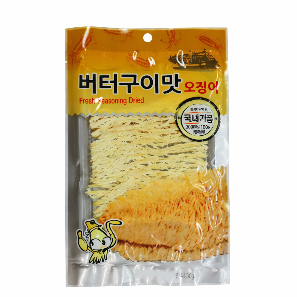 JINJU Butter Grilled Squid Snack 30g — Asianfoodnz