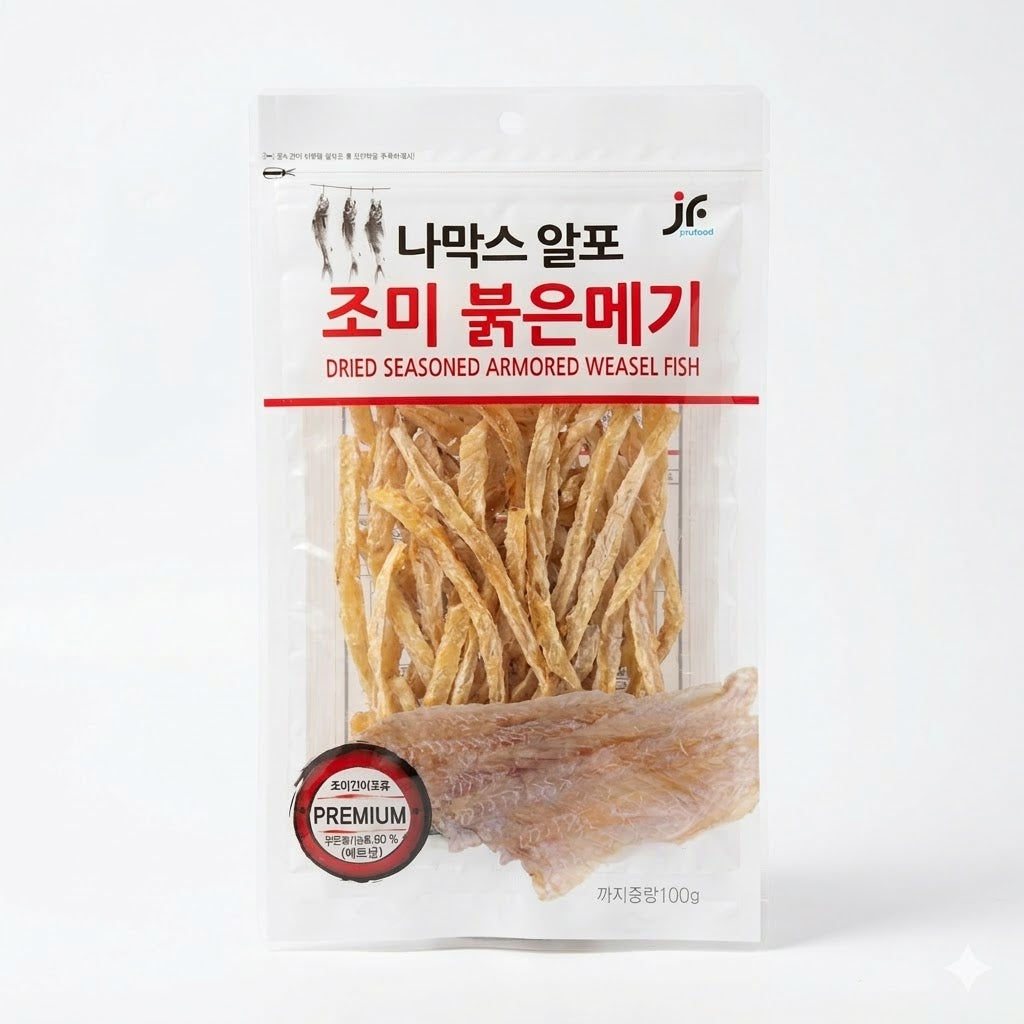 JINJU Dried Seasoned Armored Weasel Fish Jerky Korean Seafood Snack 10 ...