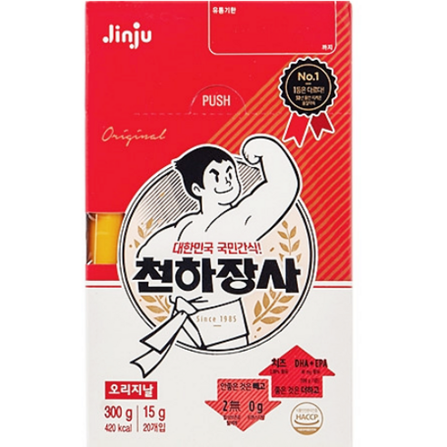 JINJU Cheonhajangsa Original Sausage Snack 300g (15g × 20 Packs ...