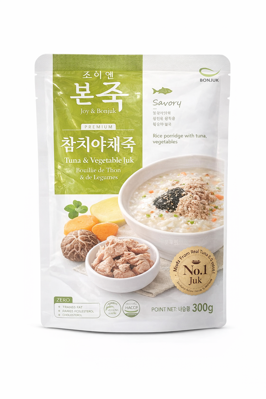 BONJUK Tuna Vegetable Juk Korean Rice Porridge Retort Pouch 300g ...