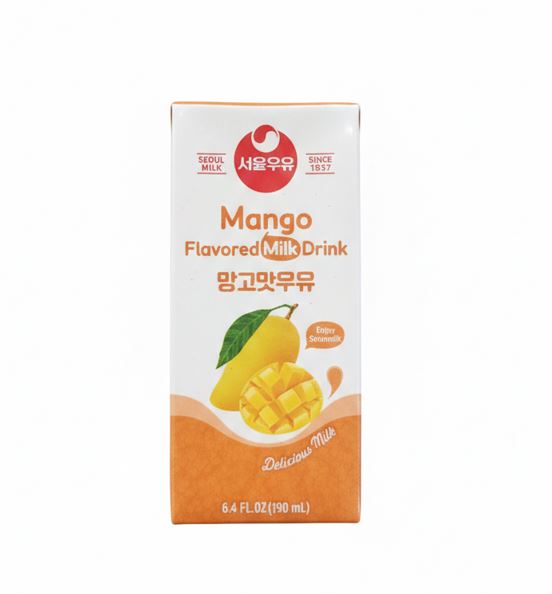 Seoul Milk Mango Flavored Milk Drink 190ml*6 – Korean Fruit Milk Bever ...